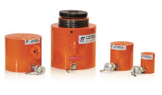 Single-acting cylinder, low cylinder with built-in piston return spring TB